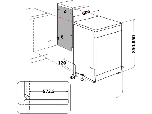 Whirlpool Samostojeća mašina za sudove WH4FFC14BN6W 60 cm 14 kompleta