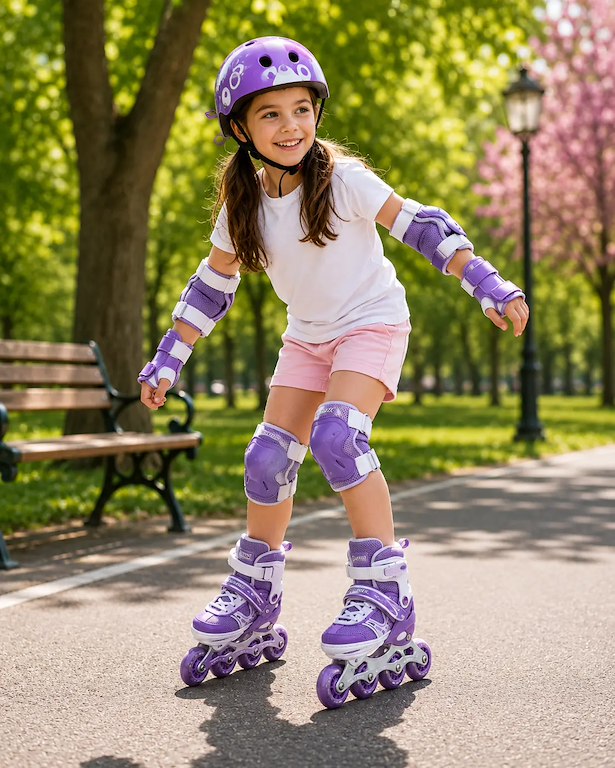 Topi Toys Dečiji set rolera sa kacigom i štitnicima RS9014A, Ljubičasti
