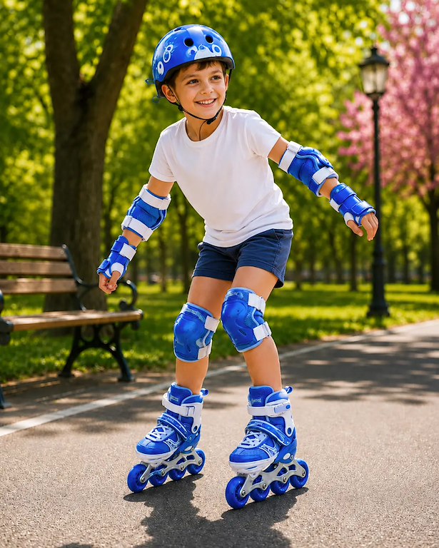 Topi Toys Dečiji set rolera sa kacigom i štitnicima RS9014A, Plavi