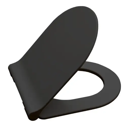 Kappa D Shape Slim Black WC daska Soft close take off