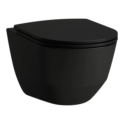 Laufen PRO konzolna WC šolja Rimless Crna 8.2096.6.716.000.1