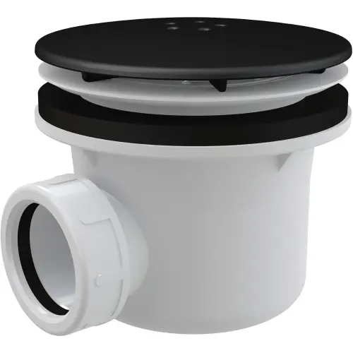 Alca sifon za tuš kadu Crna mat fi90 h=84mm A49BLACK