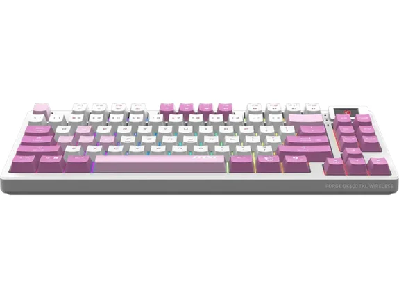 Msi Tastatura FORGE GK600 TKL W VIOLET Bežična Žična Bluetooth US
