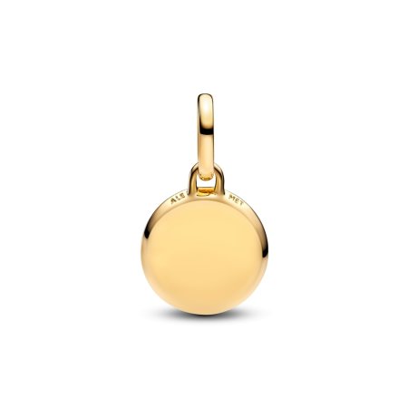 Mini medaljon Zeleni krug od 14k pozlate sa mogućnošću graviranja