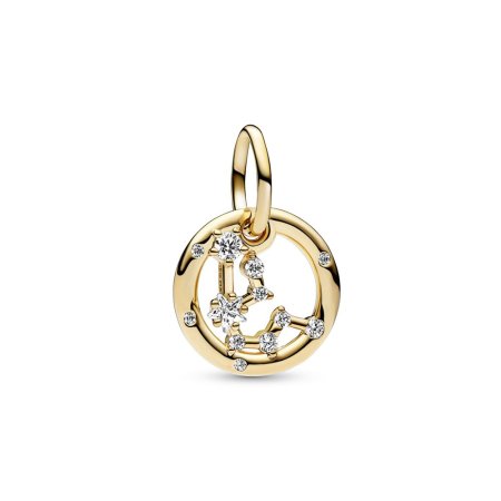 Viseći privezak Zodijak u znaku vodolije od 14k pozlate