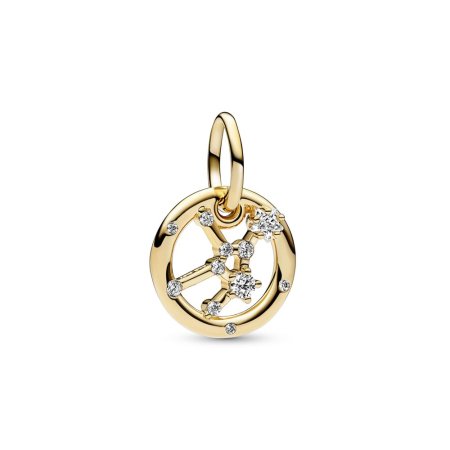 Viseći privezak Zodijak u znaku device od 14k pozlate