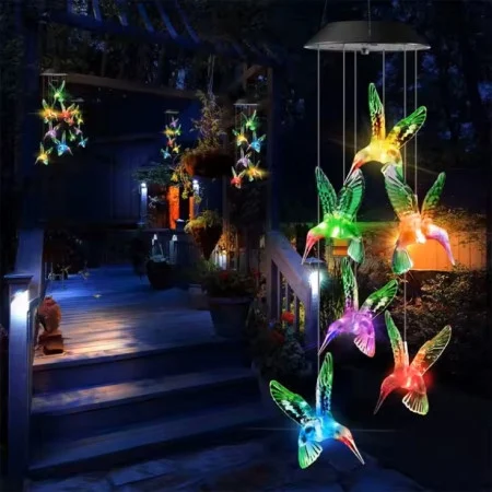 Yiwu 11421 Viseća solarna RGB LED lampa "ptičice" ( 13489-11421 )
