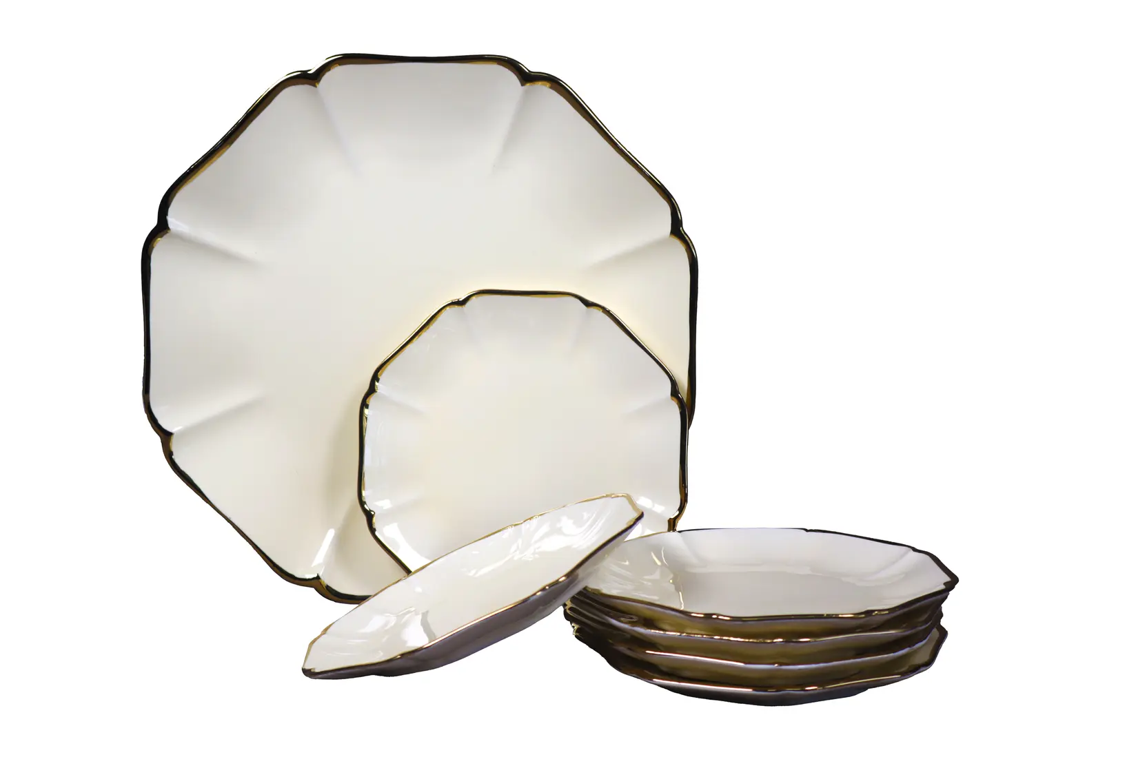 Sigma Porcelanski set za kolače WD9443, 7 komada, Bež