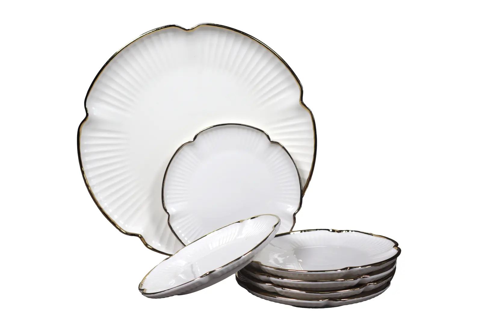 Sigma Porcelanski set za kolače WD9429, 7 komada, Beli