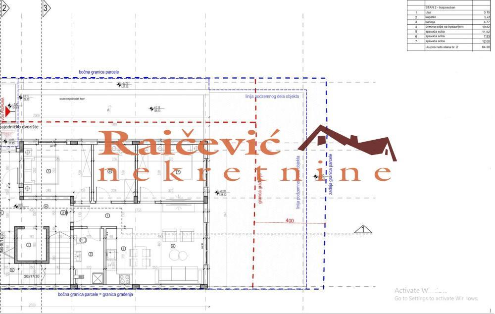 Tikveska, Troiposoban stan na prodaju, 64m2, 268.182€