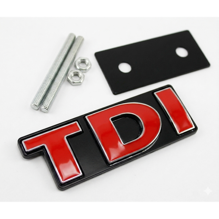 3D Natpis TDI crveni za gril – 3562