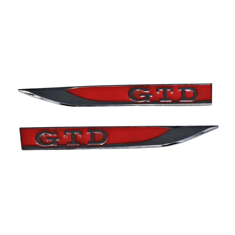 3D Natpis GTD crveni (2 kom) – metalni – 5328
