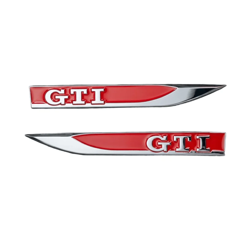 3D Natpis GTI crveni (2 kom) – metalni – 5327