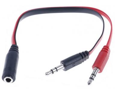 FAST ASIA Adapter Audio 3.5mm stereo jack (M) na 2x3.5mm stereo jack (2xM)