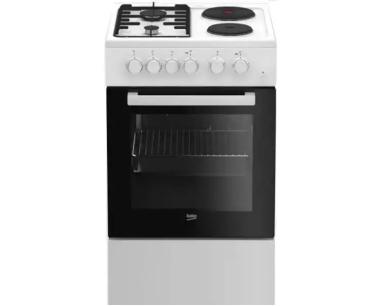 BEKO Kombinovani Elektricni sporet Beko FSS 54010 DW/85x50x60/4 funkcije/2 gorionika/2 ringle/60l rerna