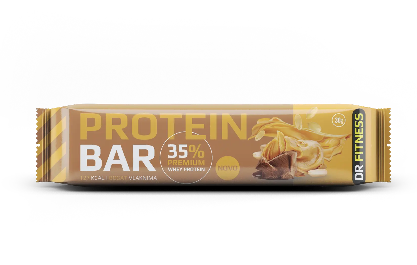 DRFITNESS Proteinska čokoladica, Kikiriki i komadići crne čokolade 30g