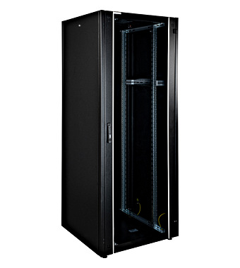 19"Samost.orman 42U/2010x600x800 (VxŠxD),800kg,IP20,crni
RAL9005 (crna), staklena vrata, IP20