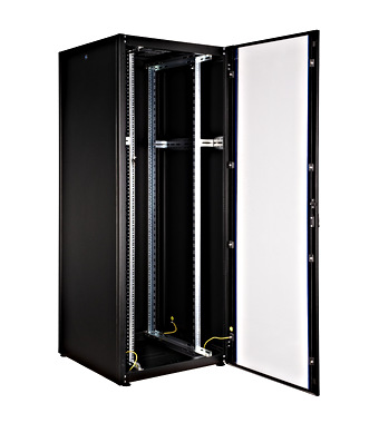 19"Samost.orman 42U/2010x800x800 (VxŠxD),800kg,IP20,crni
RAL9005 (crna), staklena vrata, IP20