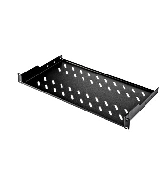 19"Polica fiksna,dubine 250mm,1HU,nosivosti 30kg,crna
RAL9005 (crna), montaža u 2 tačke