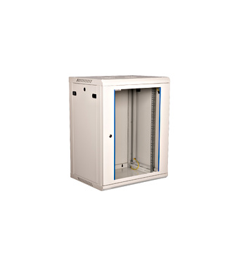19"Nazidni orman 15HU/779x600x450 (VxŠxD),80kg,IP20,sivi
RAL7035 (svetlo siva), staklena vrata, IP20
