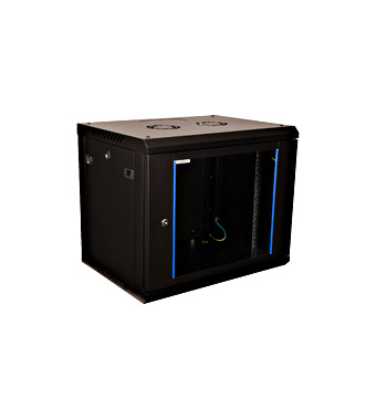 19"Nazidni orman 9HU/512x600x450 (VxŠxD),80kg,IP20,crni
RAL9005 (crna), staklena vrata, IP20