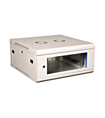 19"Nazidni orman 4HU/290x600x600 (VxŠxD),80kg,IP20,sivi
RAL7035 (svetlo siva), staklena vrata, IP20