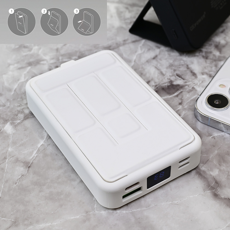 Power bank prenosiva baterija Magsafe Oxpower PD W101 10000mAh bela