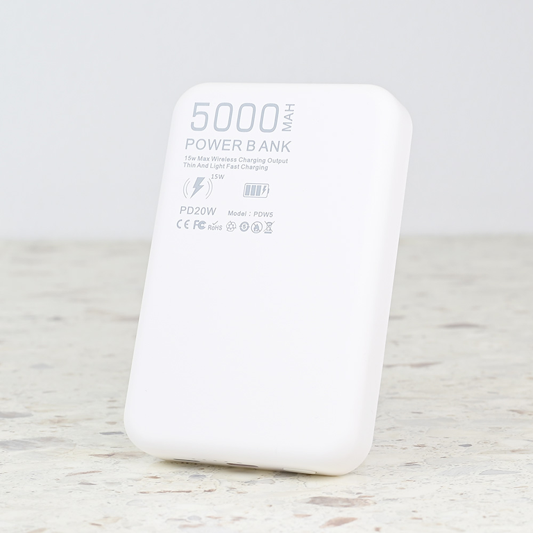 Power bank prenosiva baterija Magsafe Oxpower PD W5 5000mAh bela