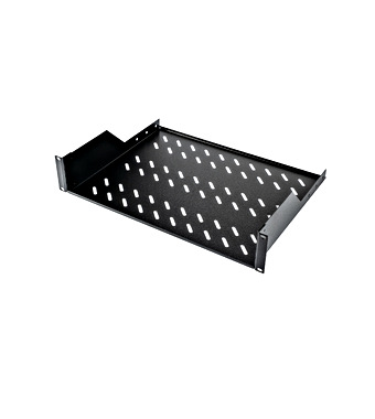 19"Polica fiksna,dubine 350mm,2HU,nosivosti 30kg,crna
RAL9005 (crna), montaža u 2 tačke
