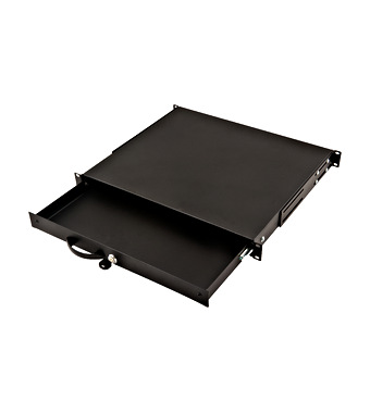 19"Fioka za dokumenta,dubine 400mm,1HU,nosivosti 25kg,crna
RAL9005 (crna), montaža u 4 tačke, sa bravicom