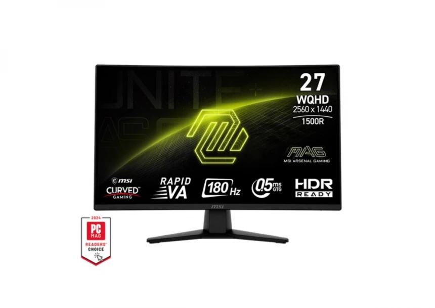 Monitor 27 MSI MAG 274CQF VA WQHD 180Hz DP/2XHDMI Zakrivljen