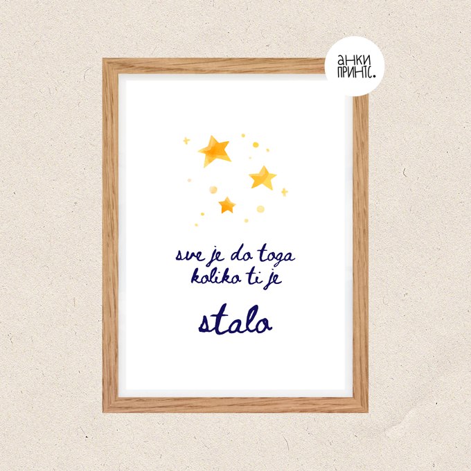Poster za zid Koliko ti je stalo 30x40cm