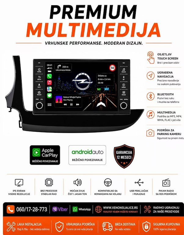 OPEL MOKKA NOVI TIP MULTIMEDIJA ANDROID,CAR PLAY NAVIGACIJA TOUCH SCREEN 10 INCA