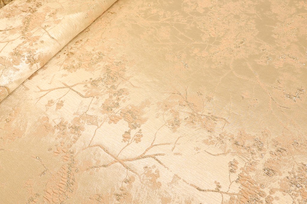 BROKAT SELECTION ZLATNI PM068 – 49 EKSKLUZIVNI METALIZIRANI MATERIJAL SA FLORALNIM DEZENOM (150CM)