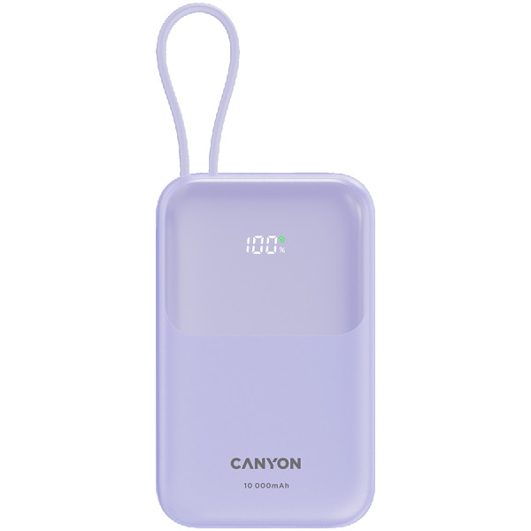 CANYON power bank OnPower 101 built-in cable 10000 mAh PD22.5W Purple ( CNS-CPB101PU )