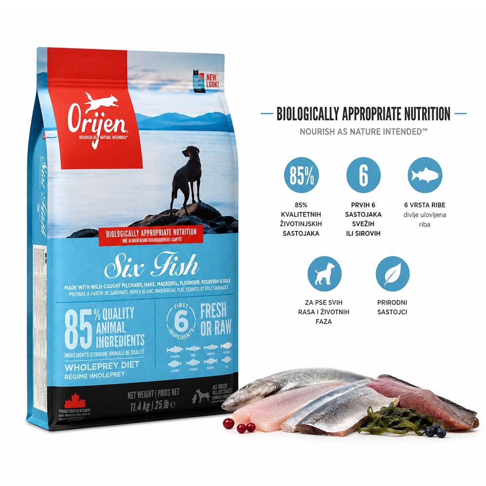 Orijen Hrana za Pse, Six Fish - 2kg