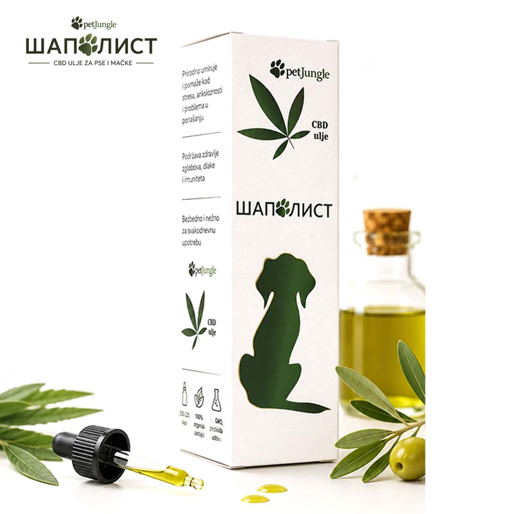PetJungle Šapolist CBD Ulje od Konoplje, Dodatak Ishrani za Pse - 10 ml