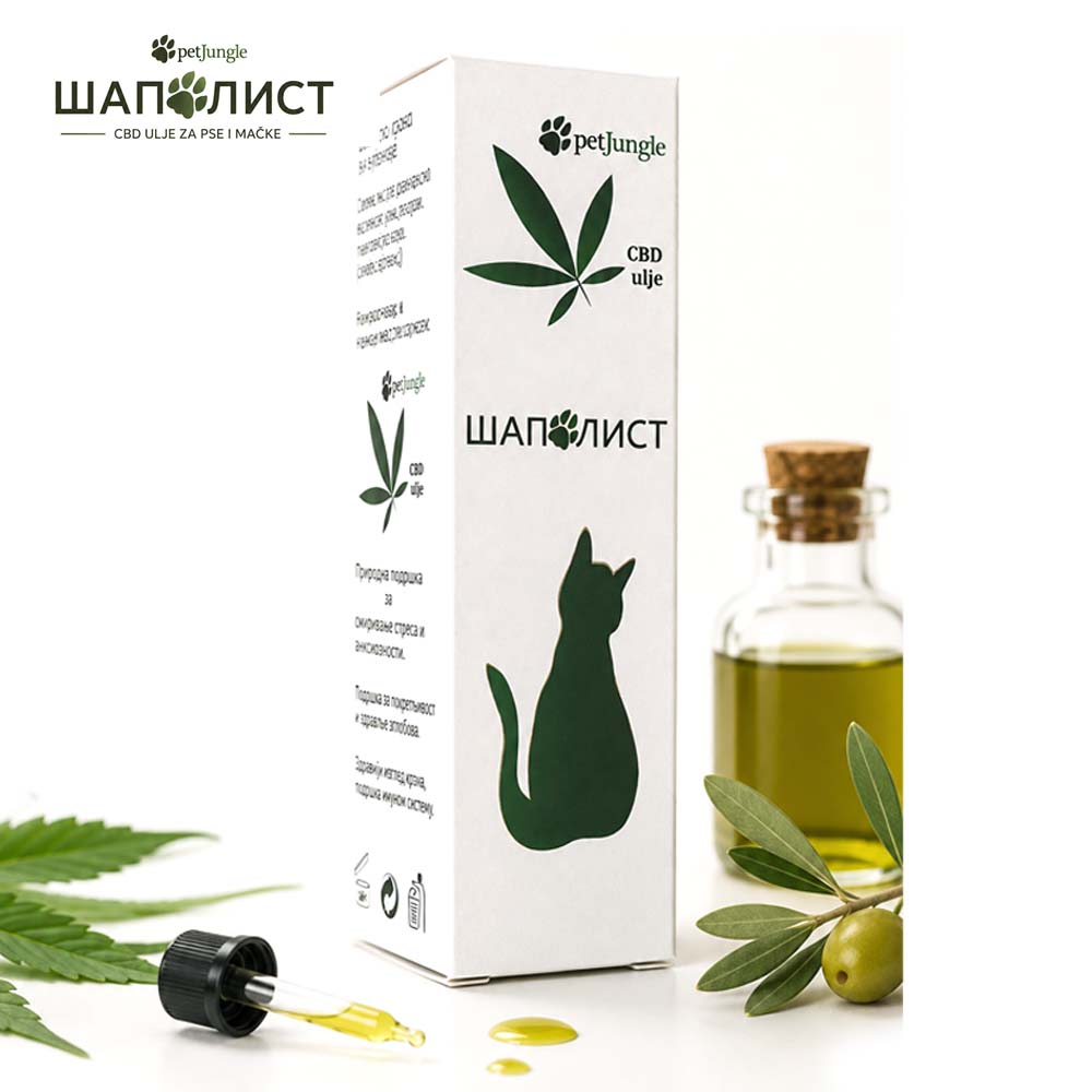 PetJungle Šapolist CBD Ulje od Konoplje, Dodatak Ishrani za Mačke - 10 ml