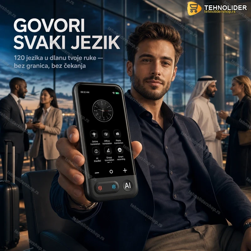 AI Translator – Pametni prevodilac sa ChatGPT integracijom i 4″ IPS ekranom