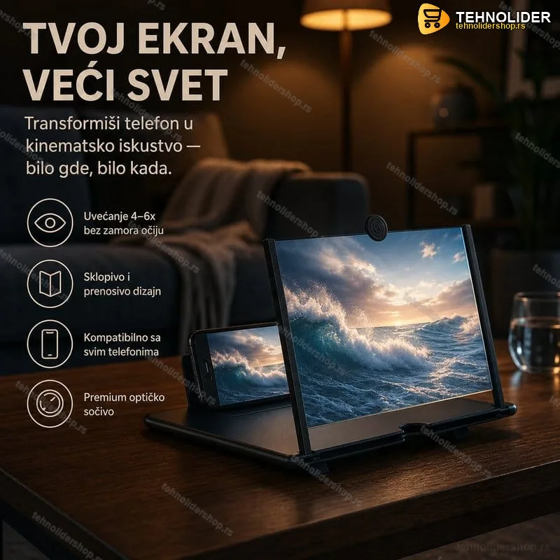 Uveličavajući ekran za mobilne telefone