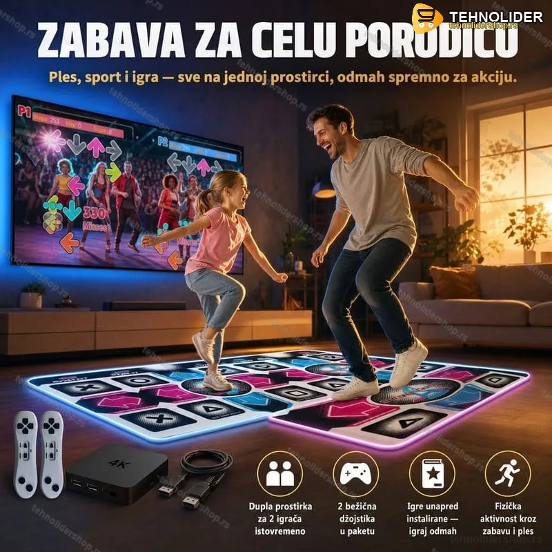 Velika Dupla Prostirka za TV Gaming – Kompletan paket za zabavu!