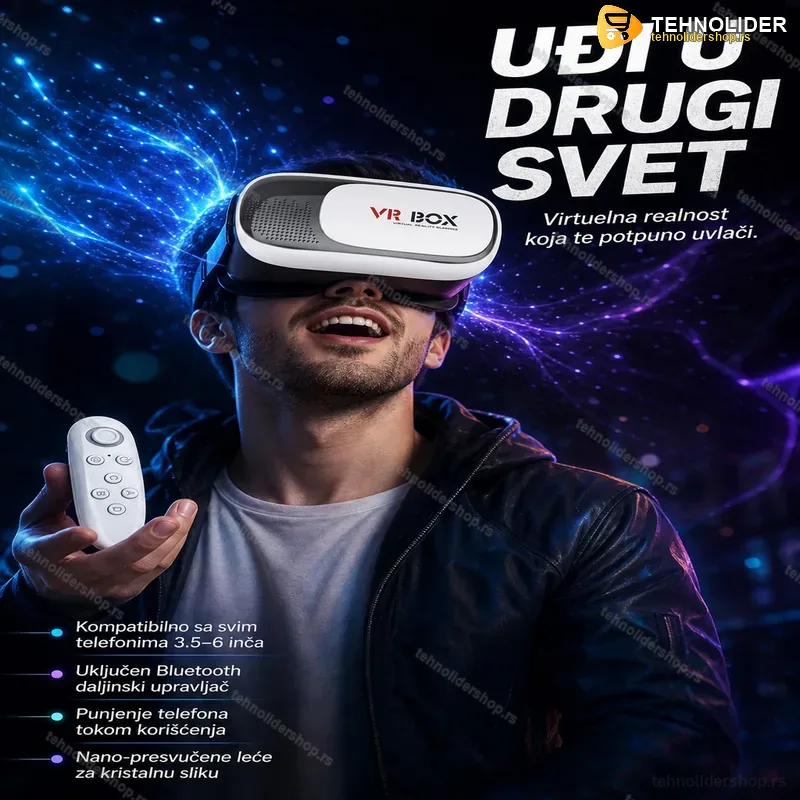 VR 3D Virtualne Naočare + Poklon daljinski