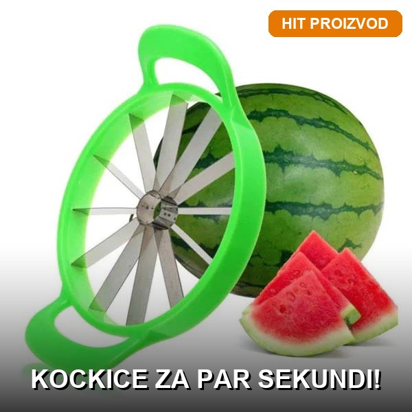 3 u 1 Sekač za Lubenicu — Seče, Vadi i Servira u Jednom Pokretu