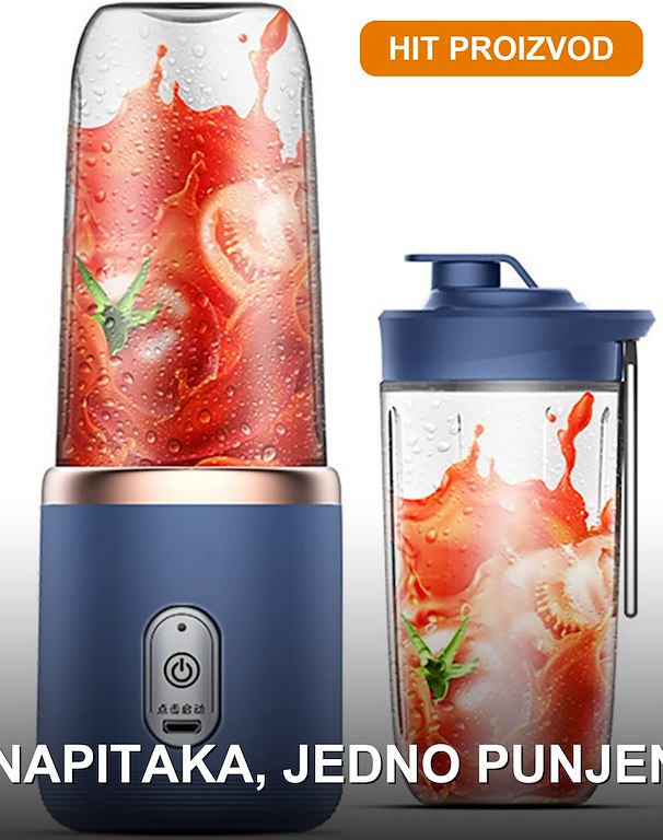 FreshGo Mini Prenosivi Blender za Smutije i Sokove — do 20 napitaka na jedno punjenje