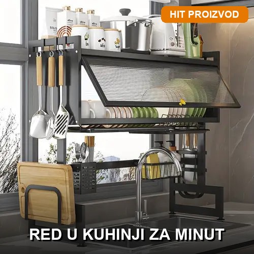 Pametni Organizator za Sudoperu i Radnu Površinu – Višefunkcionalni Kuhinjski Organizator