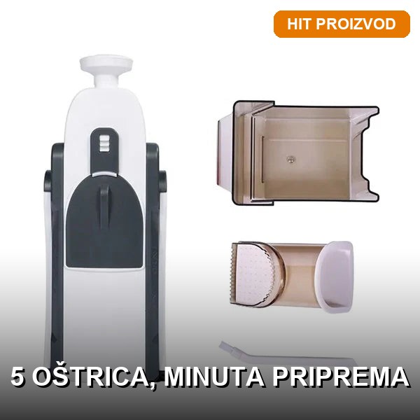 Secko za Povrće i Voće sa 5 Zamenljivih Oštrica