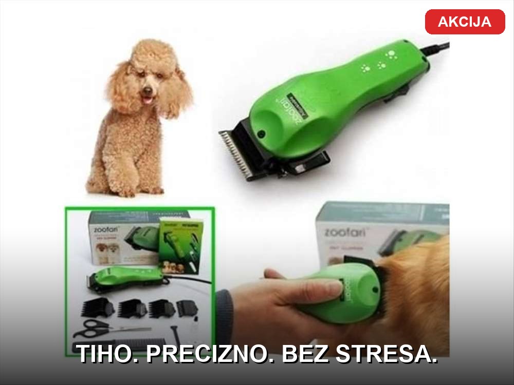 Mašinica za šišanje pasa Zoofari — Tiha akumulatorska trimer mašinica za kućne ljubimce
