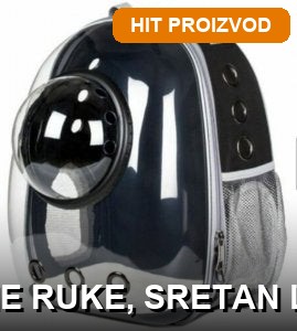 PET Transporter Ranac sa Kapsulom za Pse i Mačke — Prozorčić, Crni