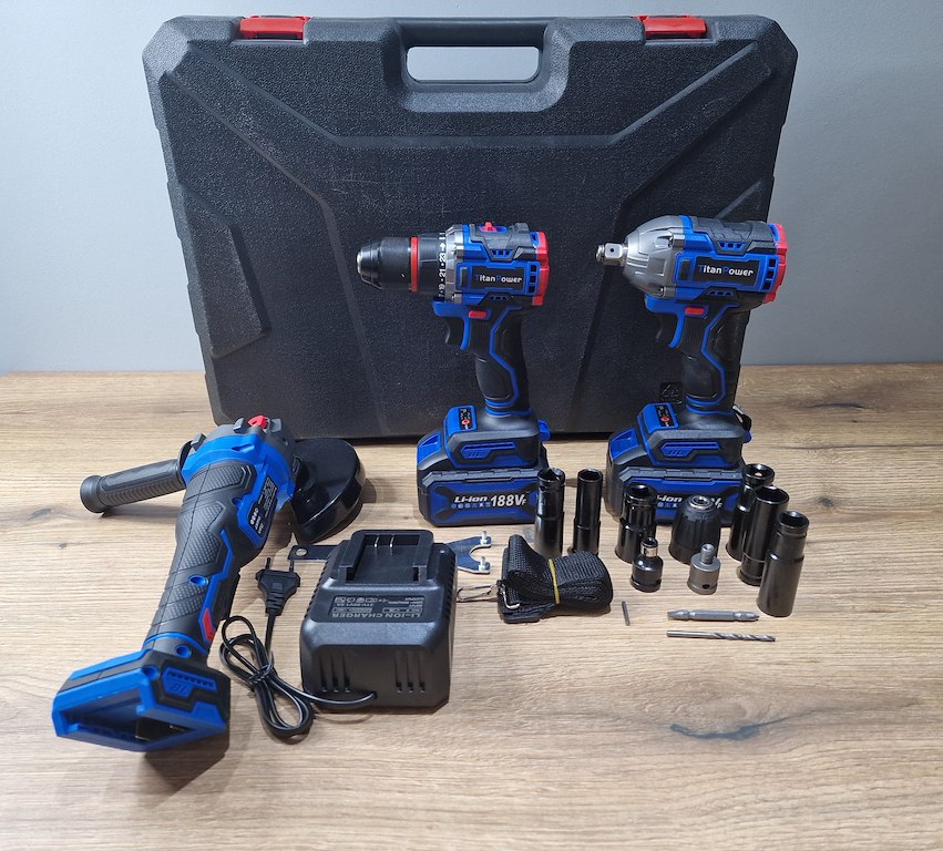 Aku set 3u1 Aku Brusilica+Aku odvijac+Aku srafilica TitanPower