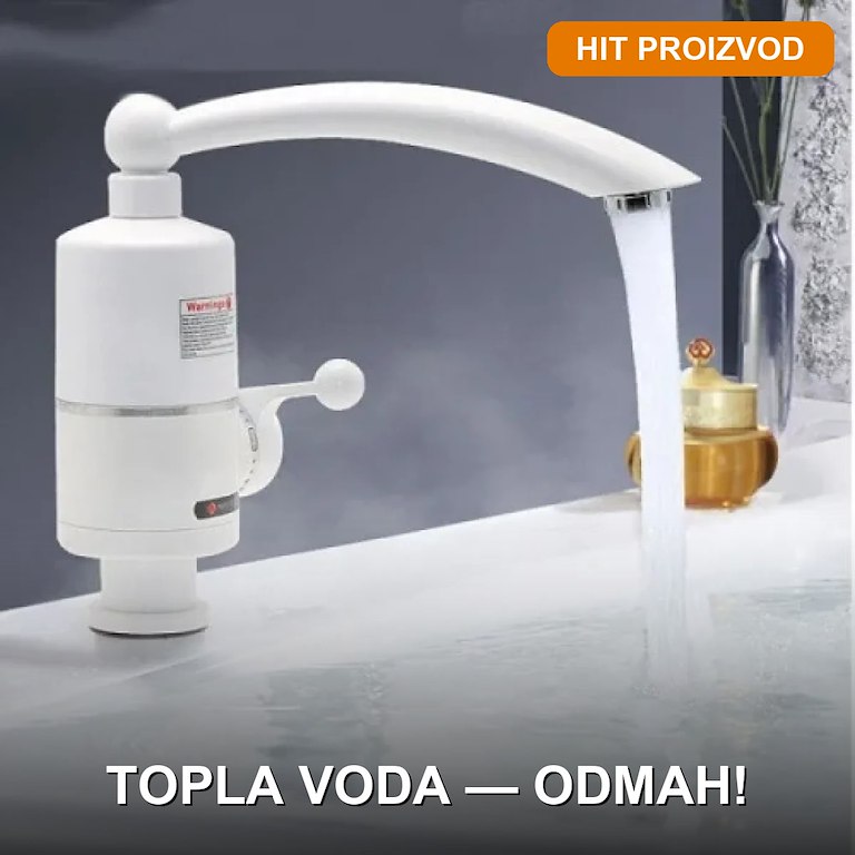 Slavina sa instant grejačem za toplu vodu 3kW — kompaktna, za standardnu utičnicu 220V